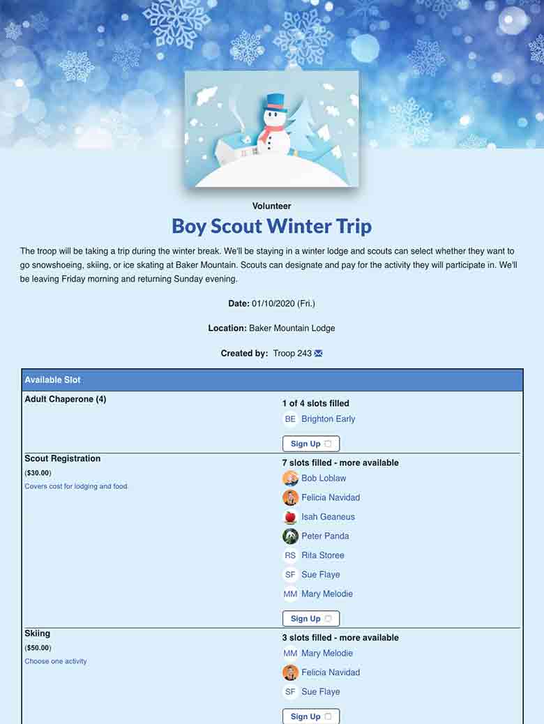 SignUpGenius.com: Free Online Sign Up Forms