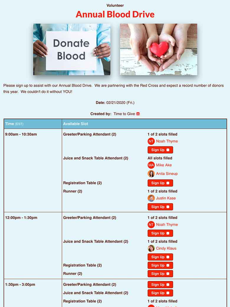 SignUpGenius.com: Free Online Sign Up Forms