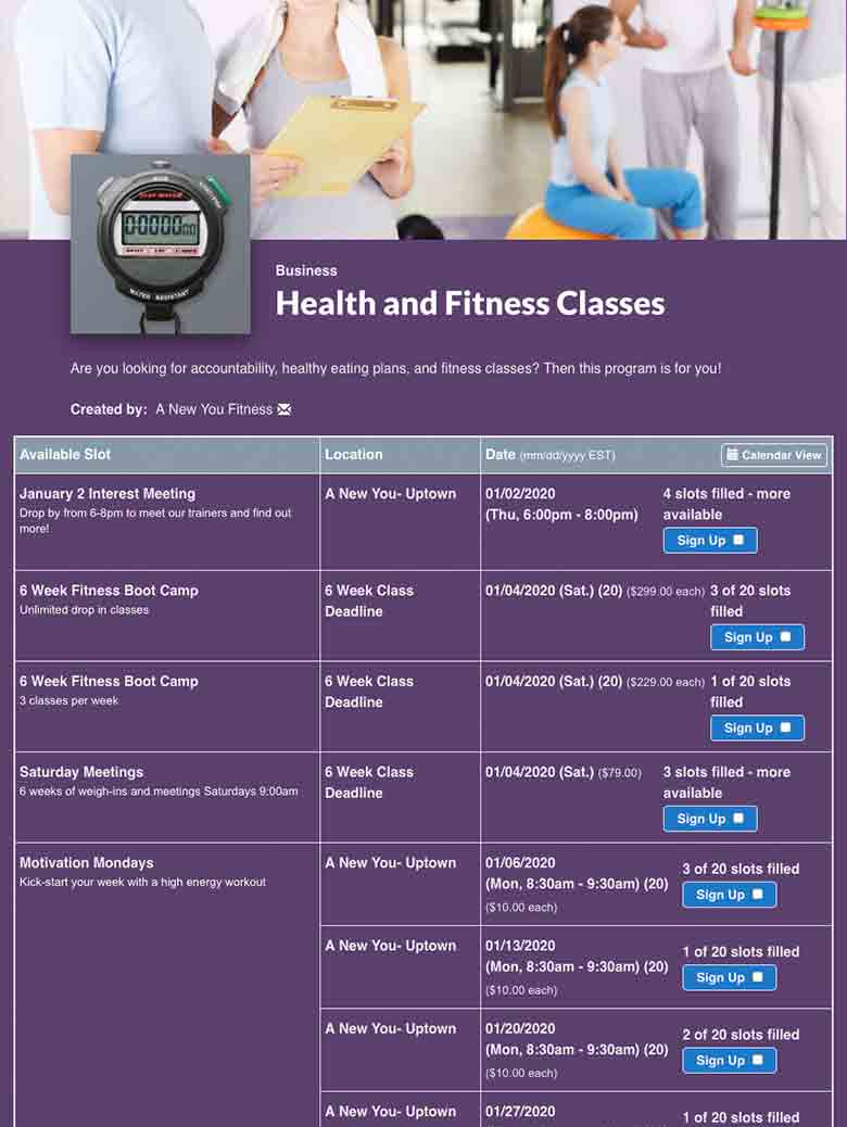 SignUpGenius.com: Free Online Sign Up Forms