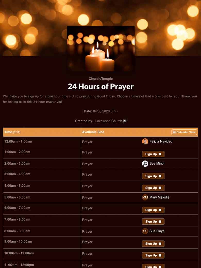 SignUpGenius.com: Free Online Sign Up Forms