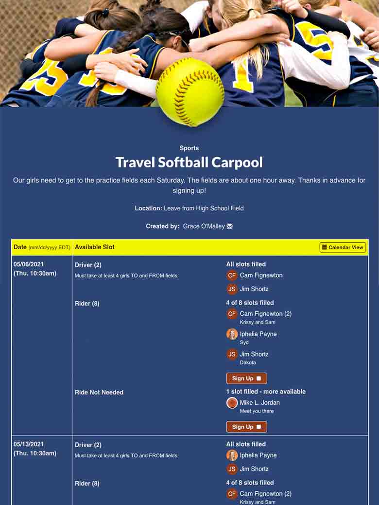 SignUpGenius.com: Free Online Sign Up Forms