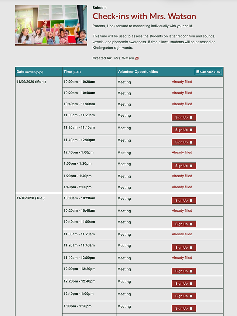 SignUpGenius.com: Free Online Sign Up Forms