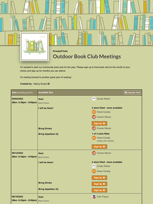 SignUpGenius.com: Free Online Sign Up Forms