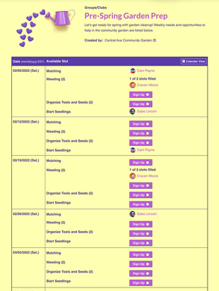 SignUpGenius.com: Free Online Sign Up Forms