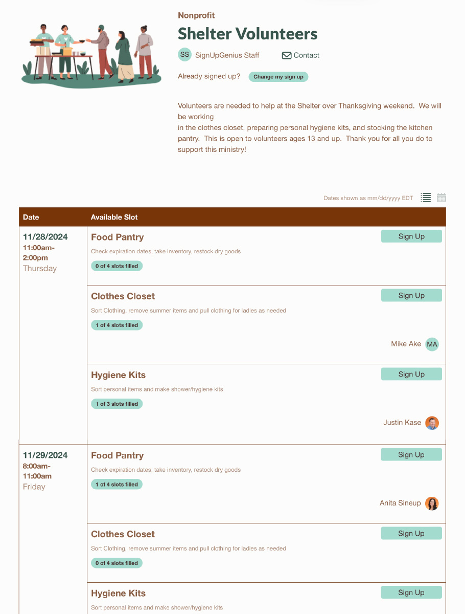 SignUpGenius - Free Online Sign Up Forms