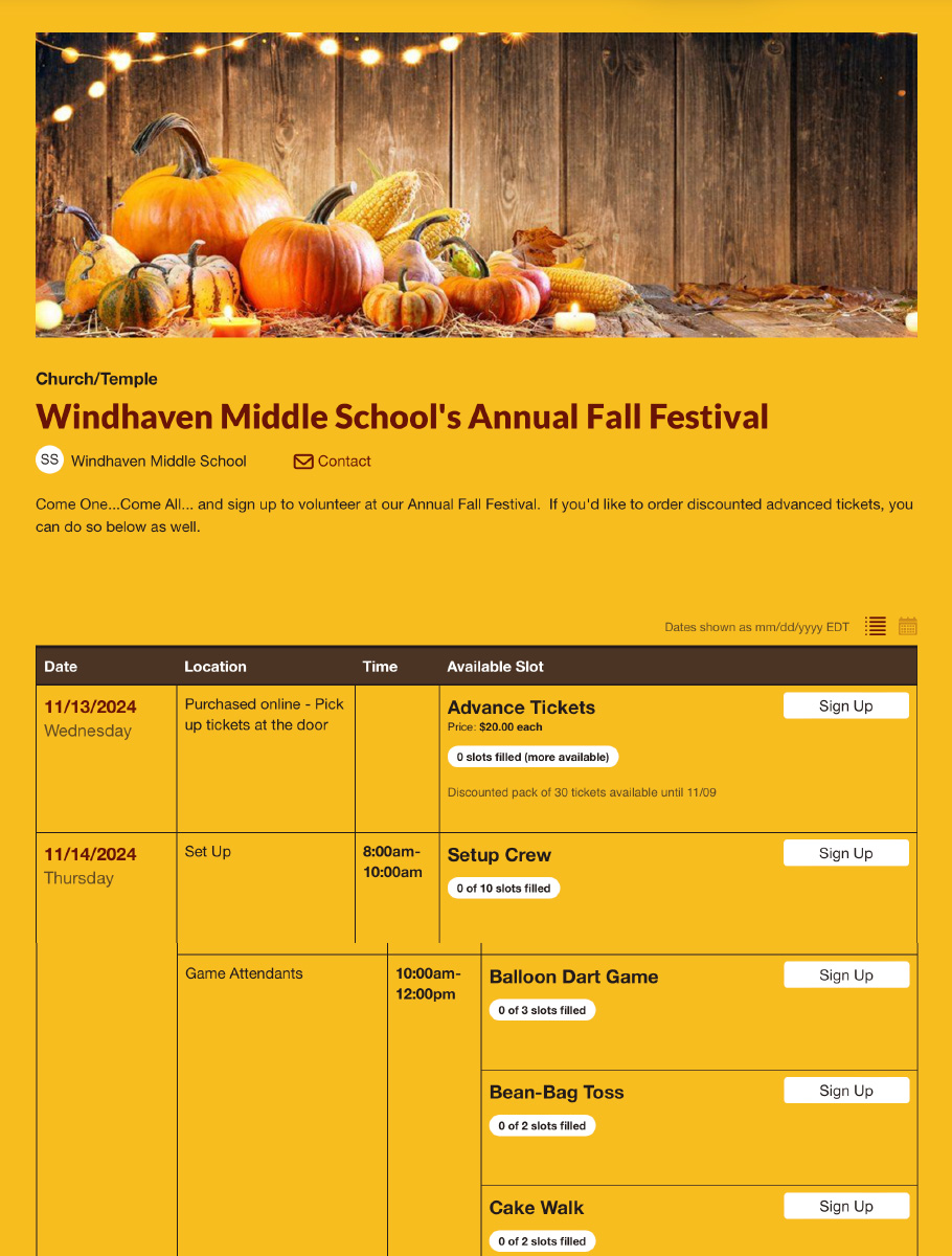 SignUpGenius - Free Online Sign Up Forms