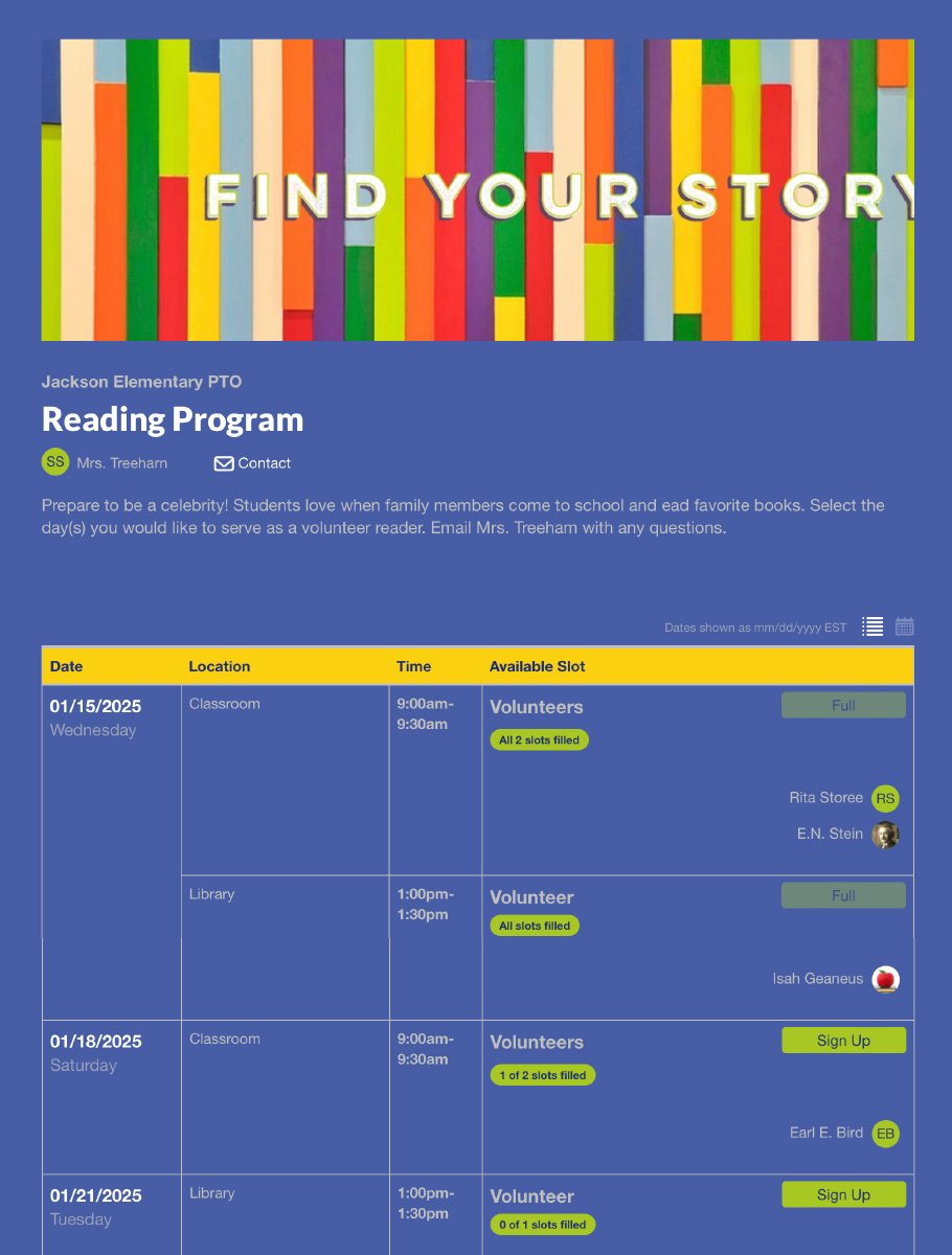 SignUpGenius - Free Online Sign Up Forms