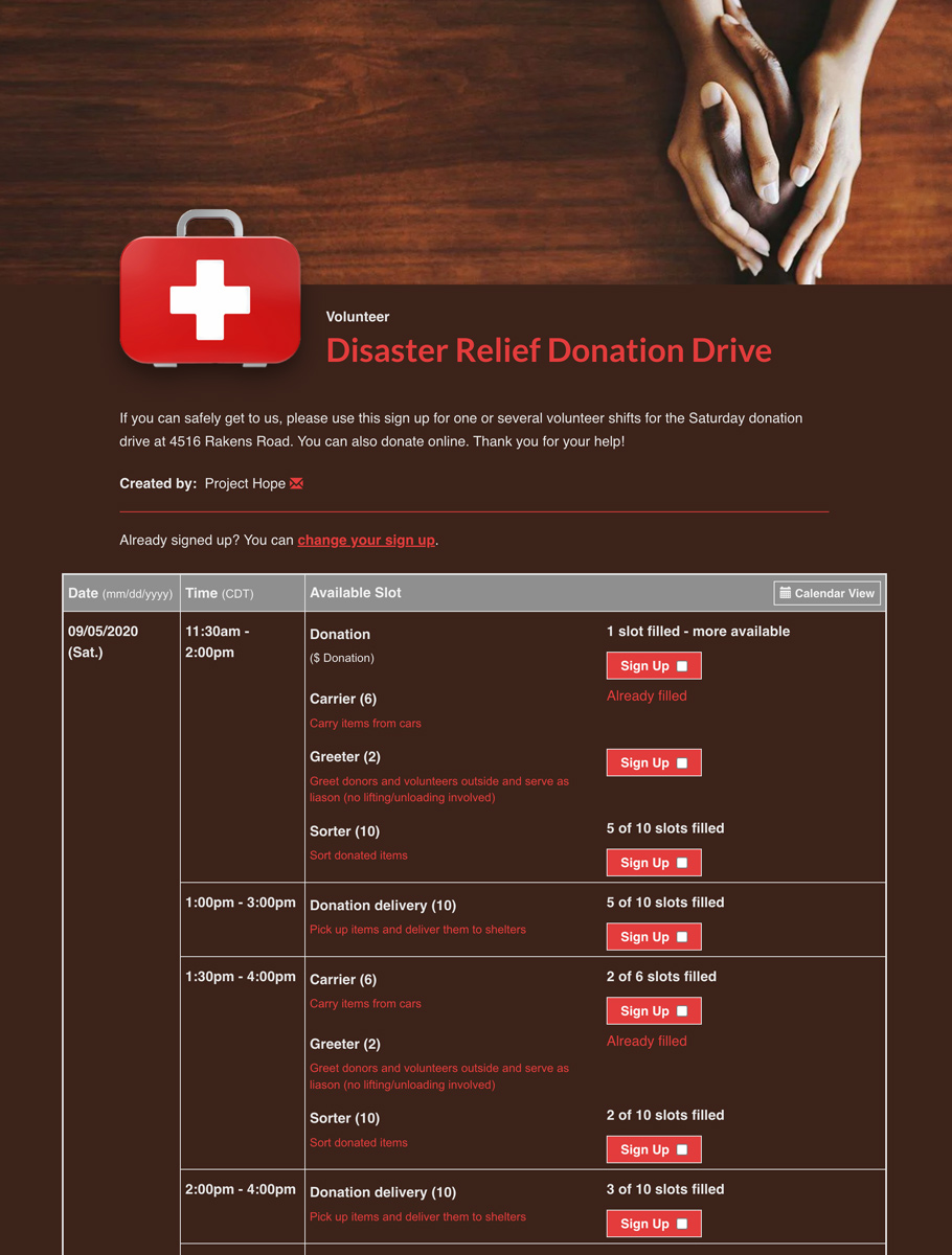 SignUpGenius - Free Online Sign Up Forms