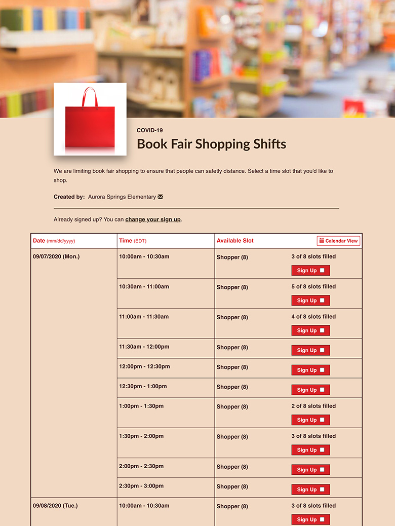 2021 Back to School Giveaway - SignUpGenius